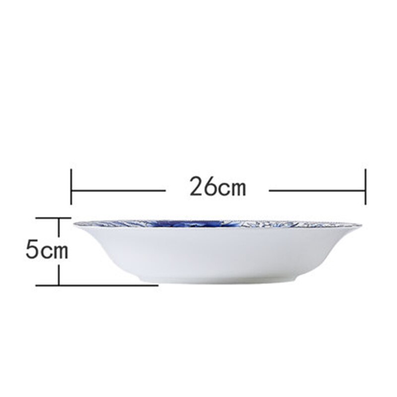 Jingdezhen Ceramic 6 inch/ 8/10 inch Plates Bone C... – Grandado