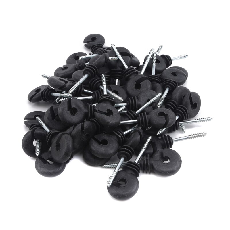 50 Pcs Electric Fence Insulators Screw In Ring Ins... – Grandado
