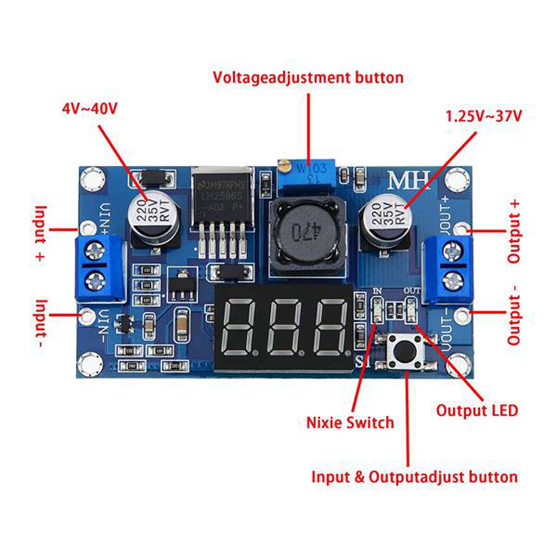 Adjustable Power Module LM2596S DC-DC Buck Regulat... – Grandado
