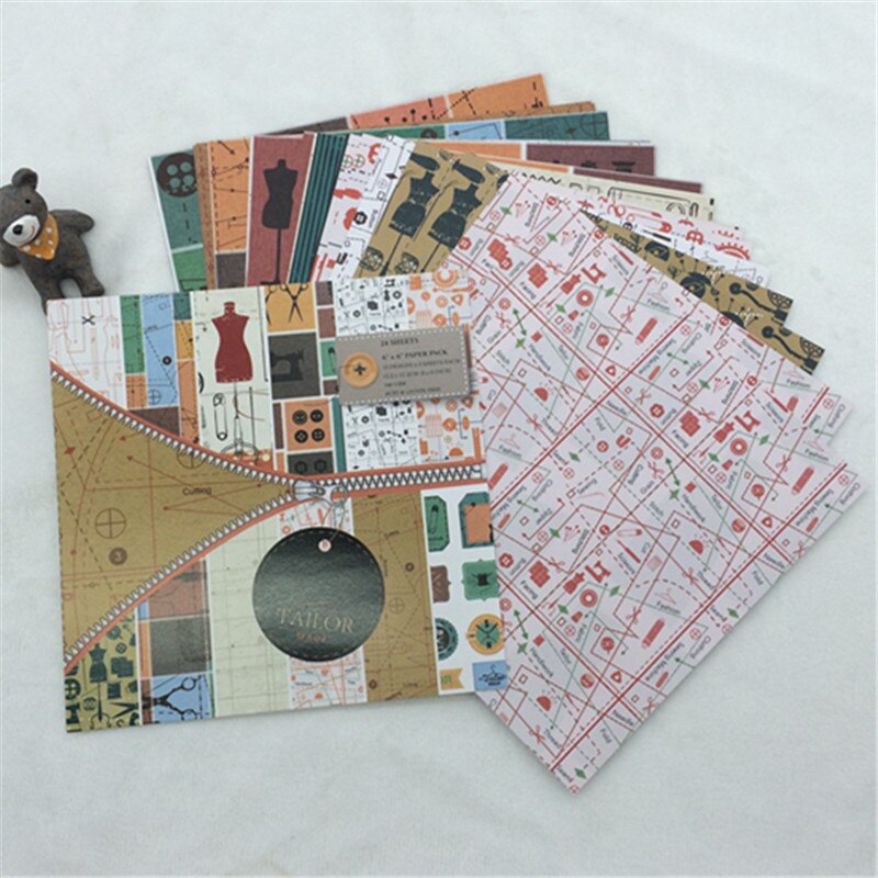 24 ark scrapbook papper hantverk diy origami konst... – Grandado