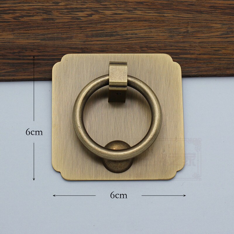 Pure copper Chinese style copper ring handle solid... – Grandado