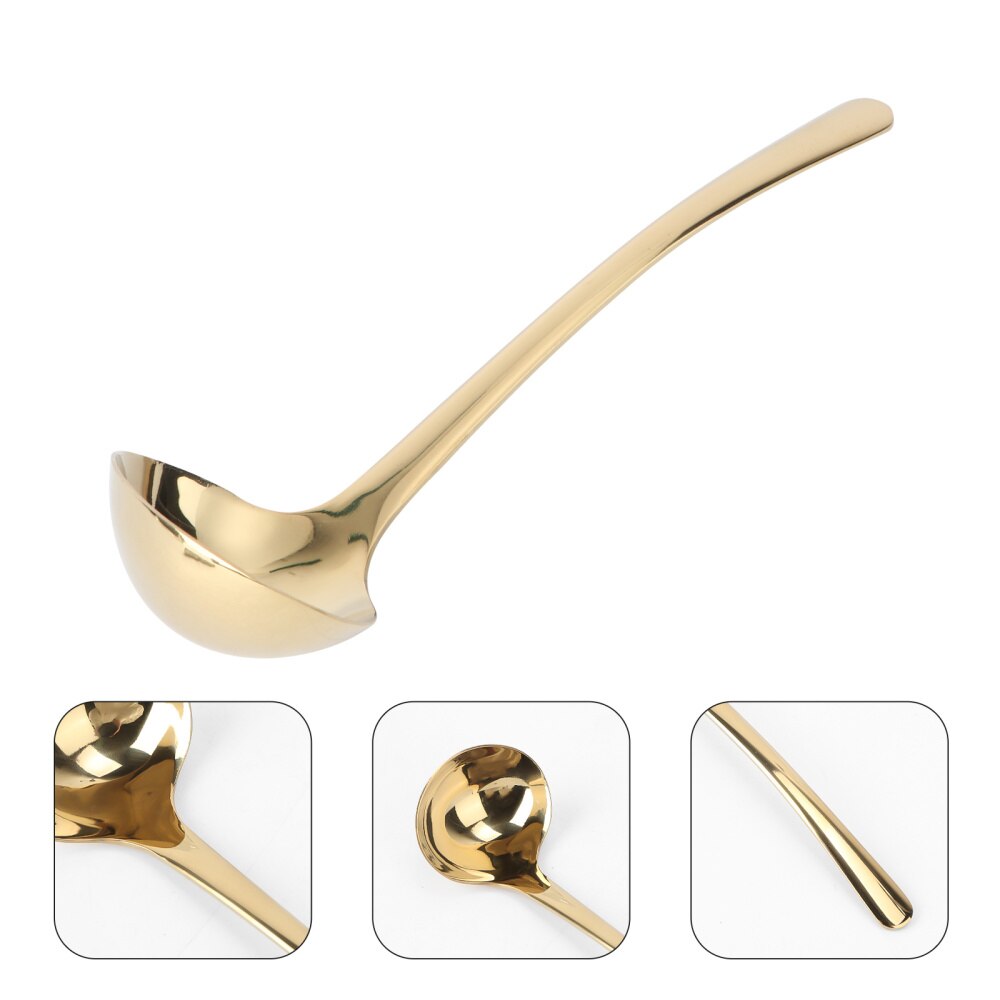 Long Handle Soup Spoon Stainless Steel Food Servin... – Vicedeal
