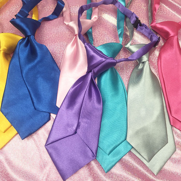 20*7cm Baby's Solid Pattern Double Layer Tie Kids ... – Vicedeal