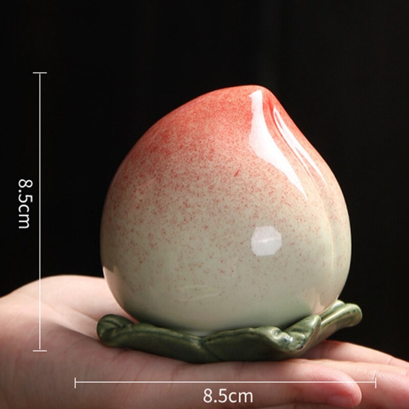 2Pcs Peach Tea Caddy Ceramic Tea Box Tea Leaf Pack... – Grandado