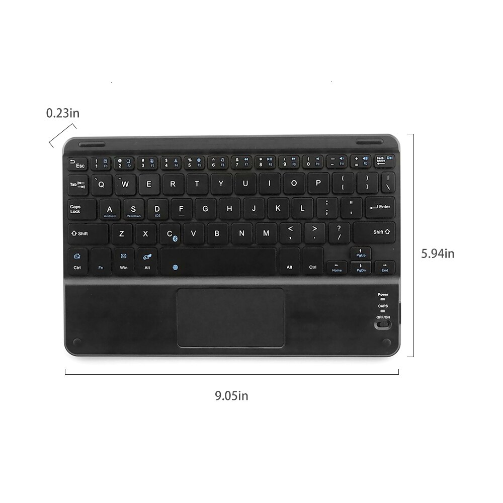 Wireless Bluetooth Keyboard With Touchpad 9/8 Inch... – Grandado Wireless Bluetooth Keyboard With Touchpad 9/8 Inch... – Grandado