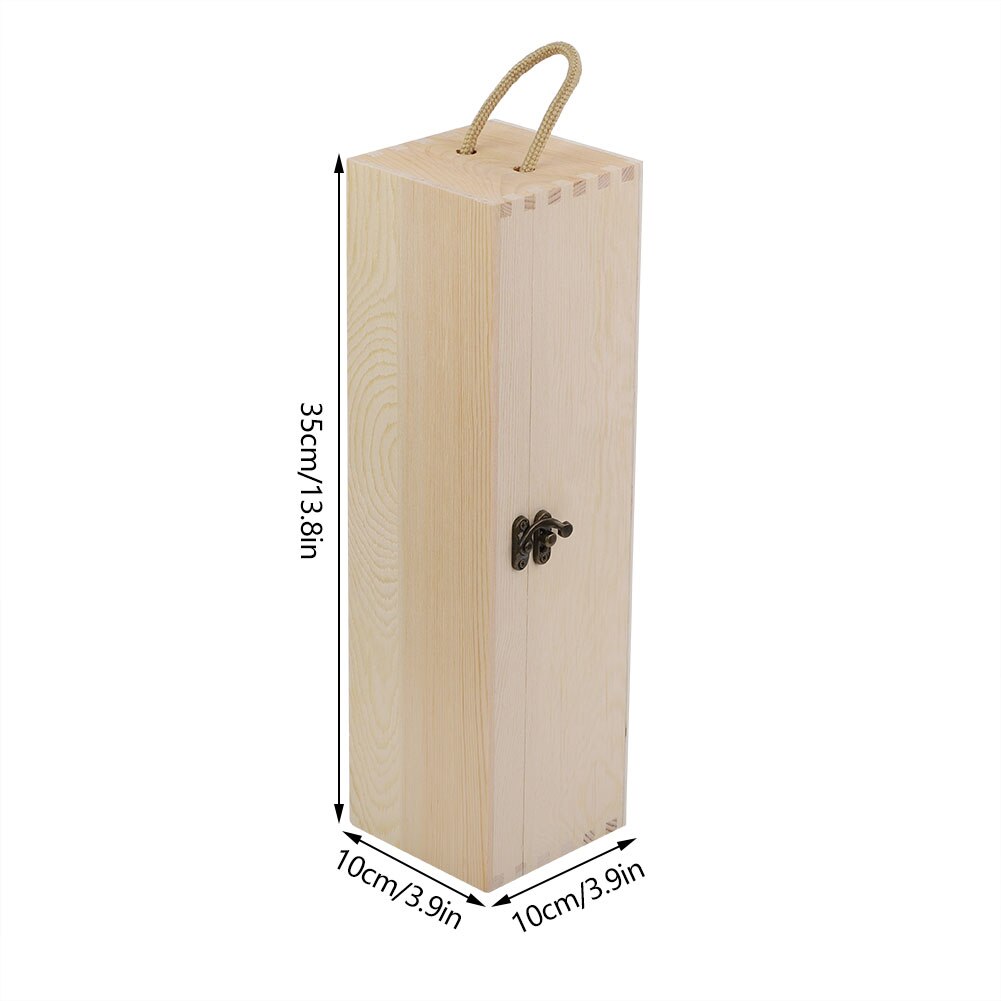 Wooden Red Wine Bottle Box Wine Packing Box Birthd... – Grandado