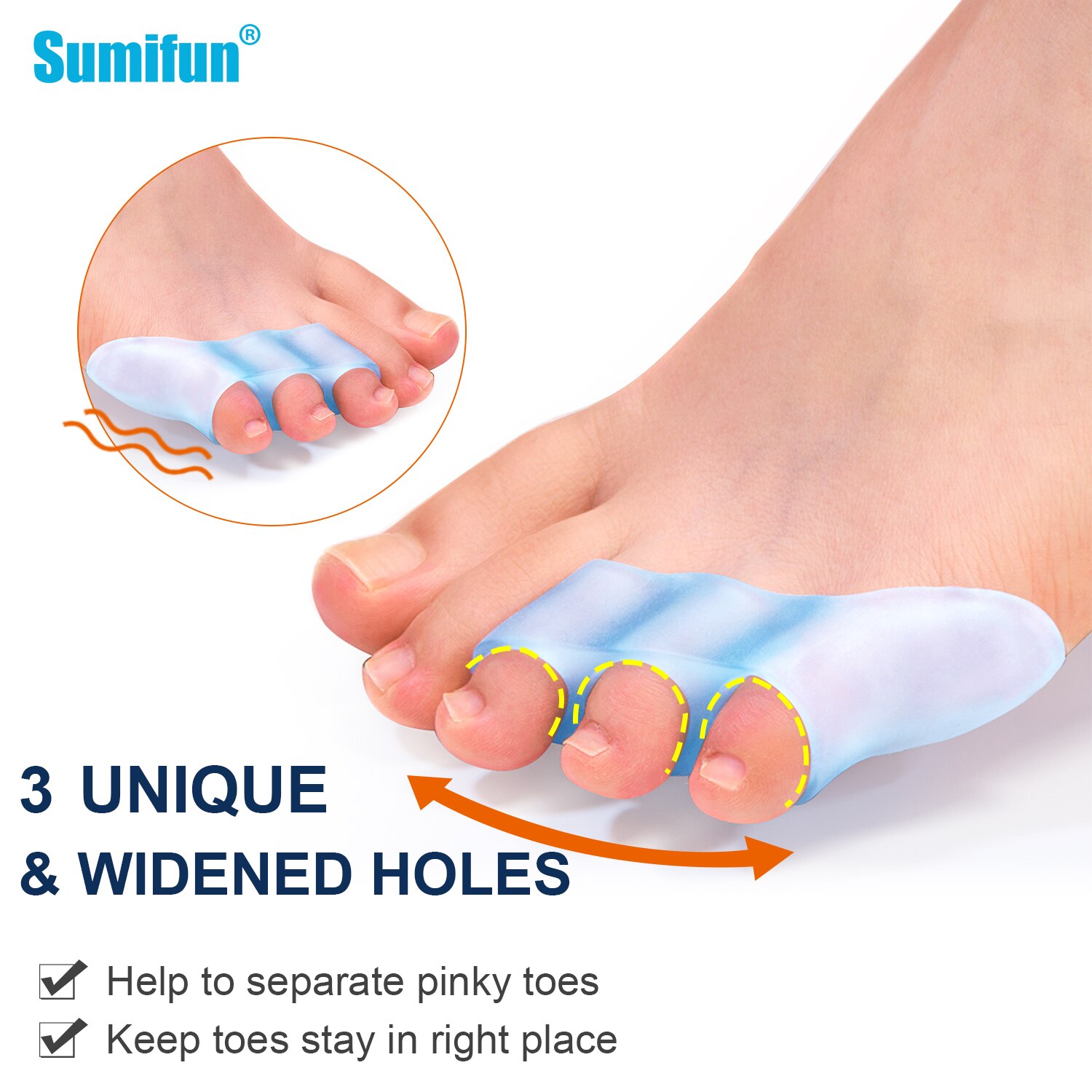 4pcs Three-hole Little Toe Separator Overlapping T... – Grandado