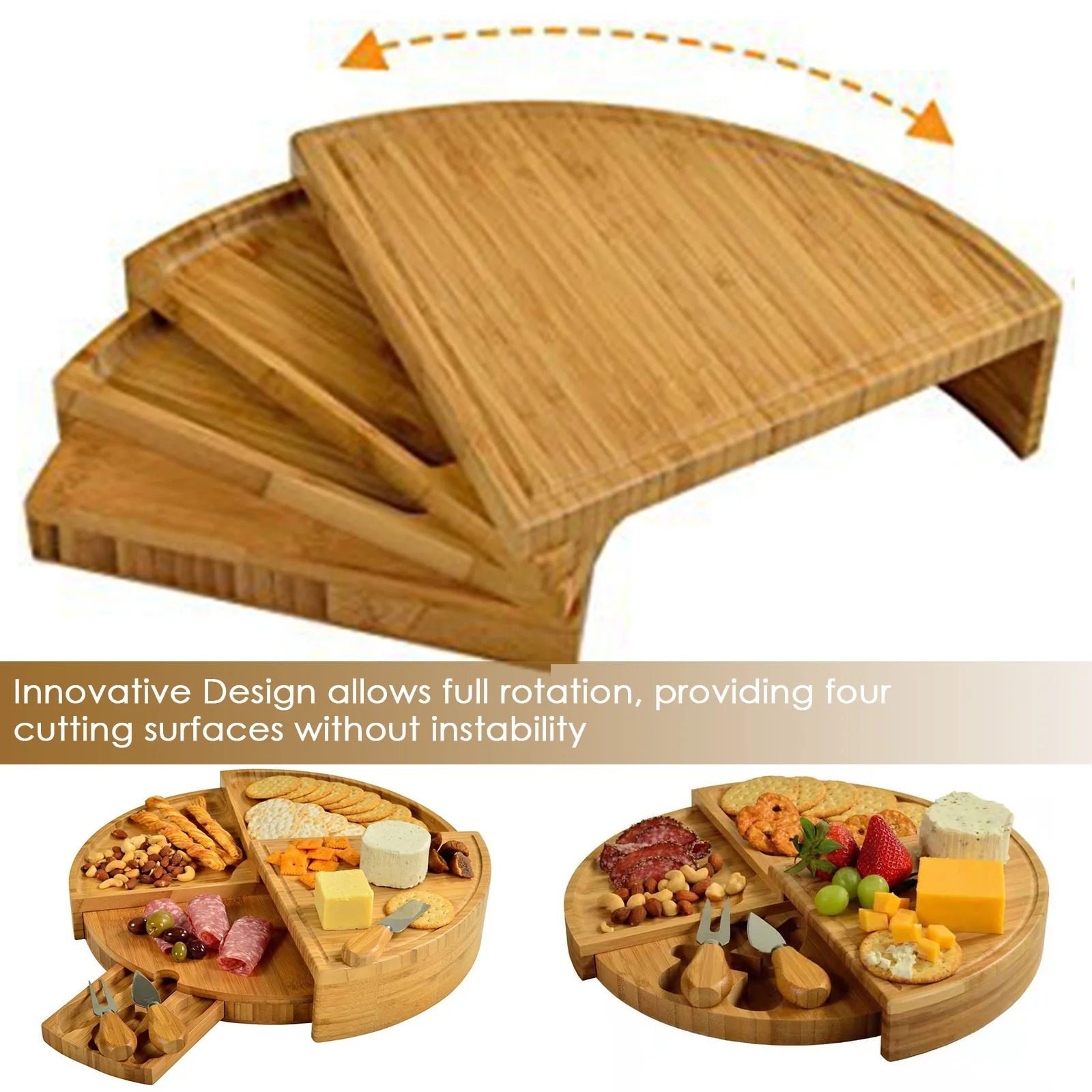 1Set Cheese Board Cutlery Cutter Set with Slide Ou... – Grandado