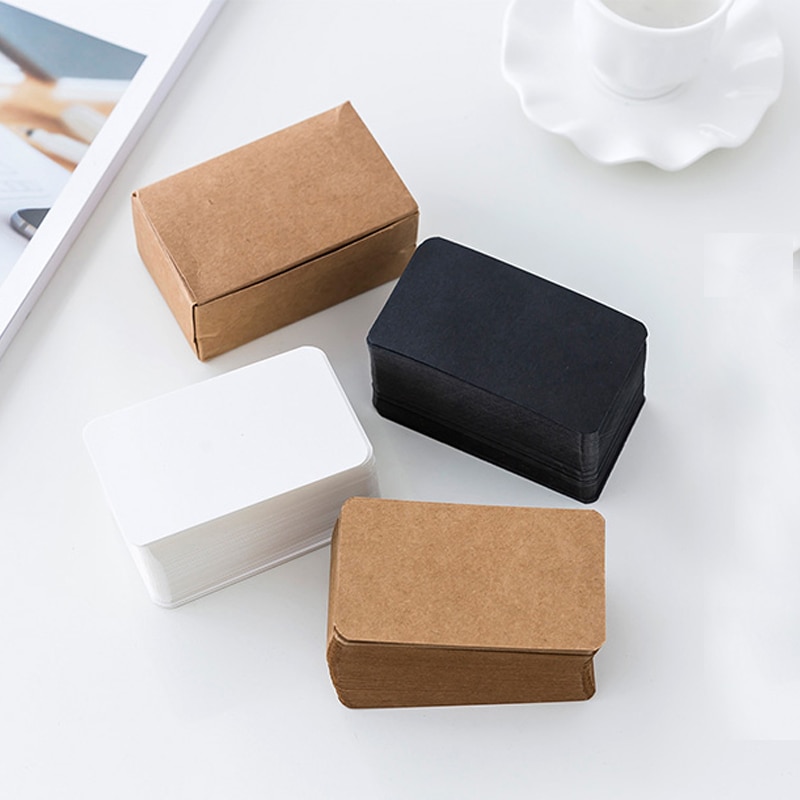 100 sheets / boxes DIY blank cards kraft paper bla... – Grandado