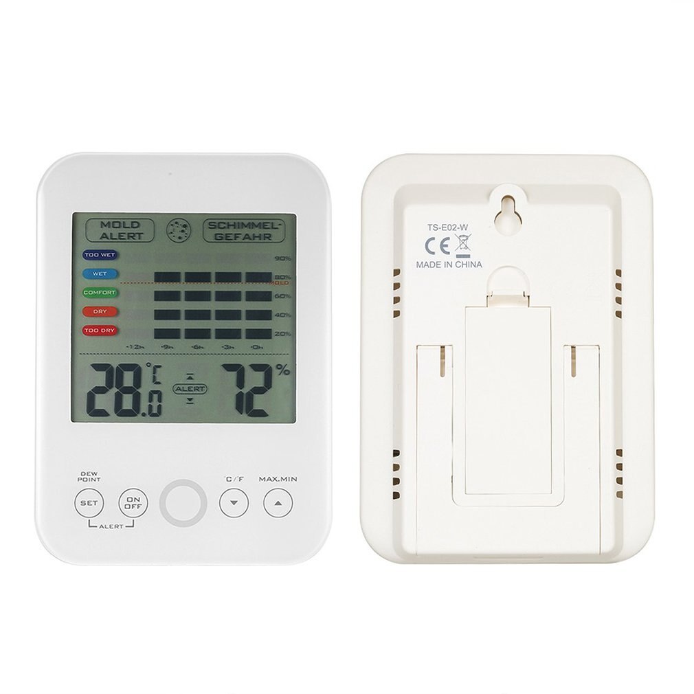 Household thermometer and hygrometer Mold alarm di... – Grandado