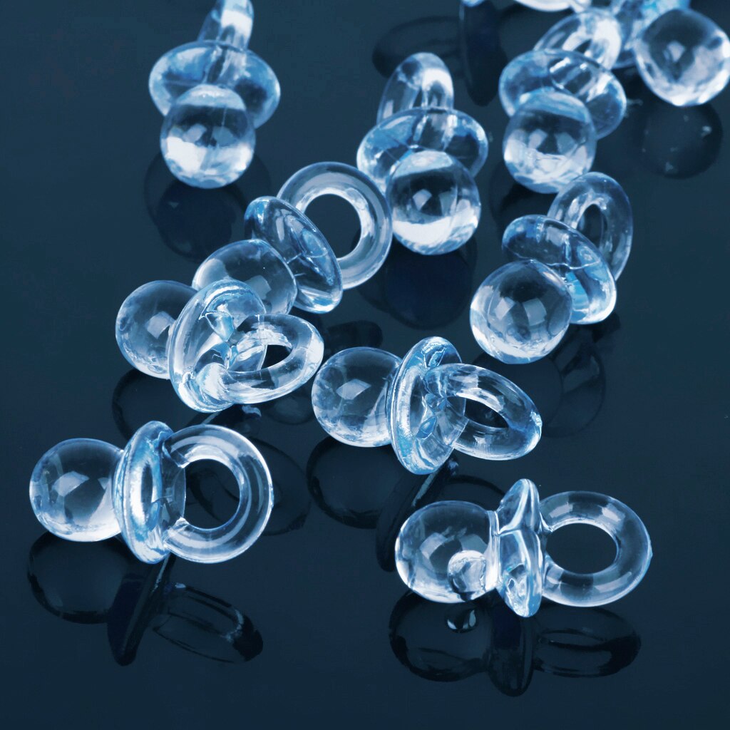 50 Pieces Blue Mini Acrylic Pacifiers for Baby Sho... – Vicedeal