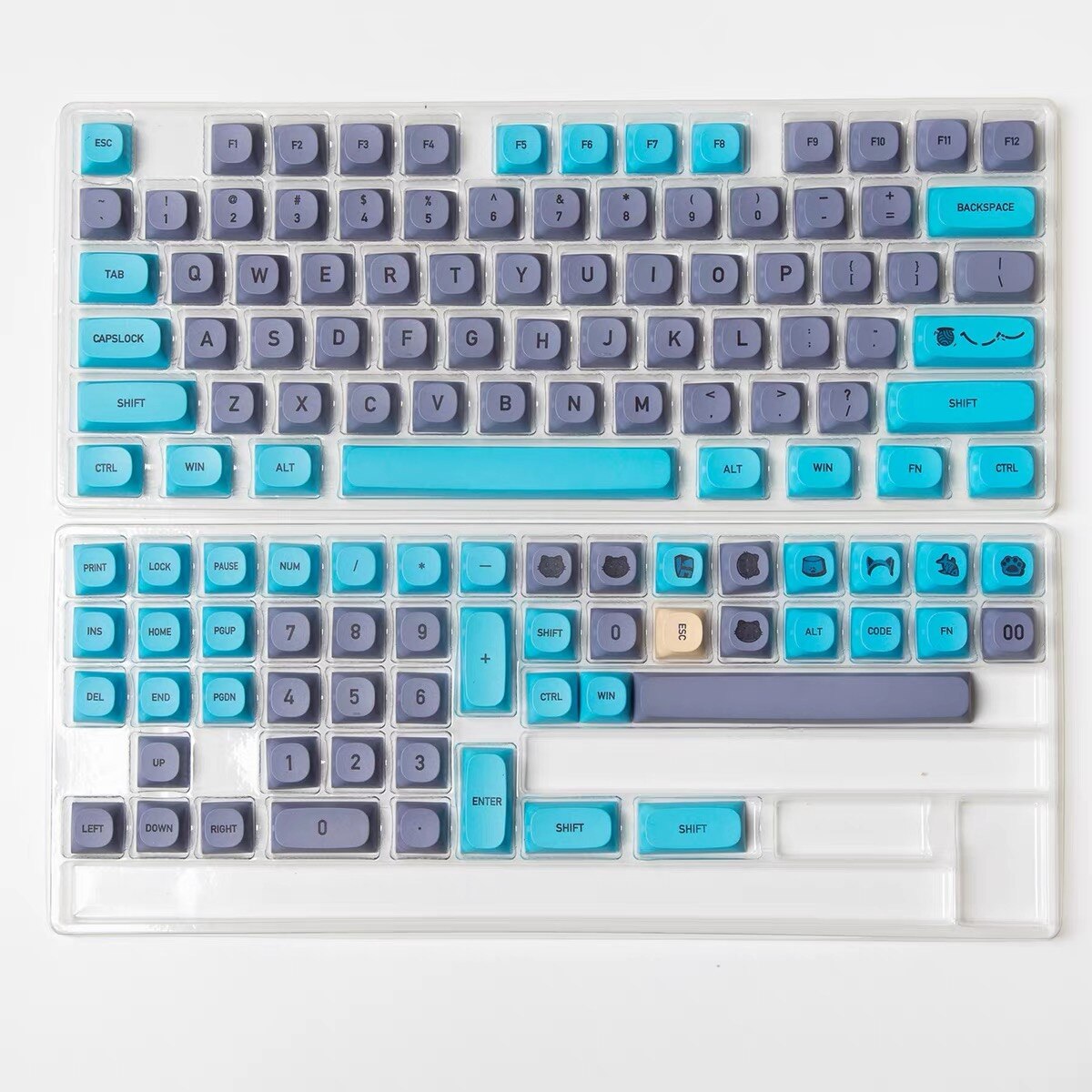 MA 9mm Profile 125 Keys PBT Dye Sub Keycaps Blue C... – Vicedeal