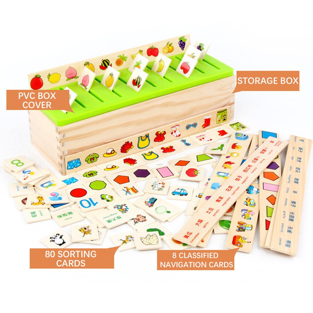 Baby Fruit Study Card Set Children Wooden Educatio... – Grandado