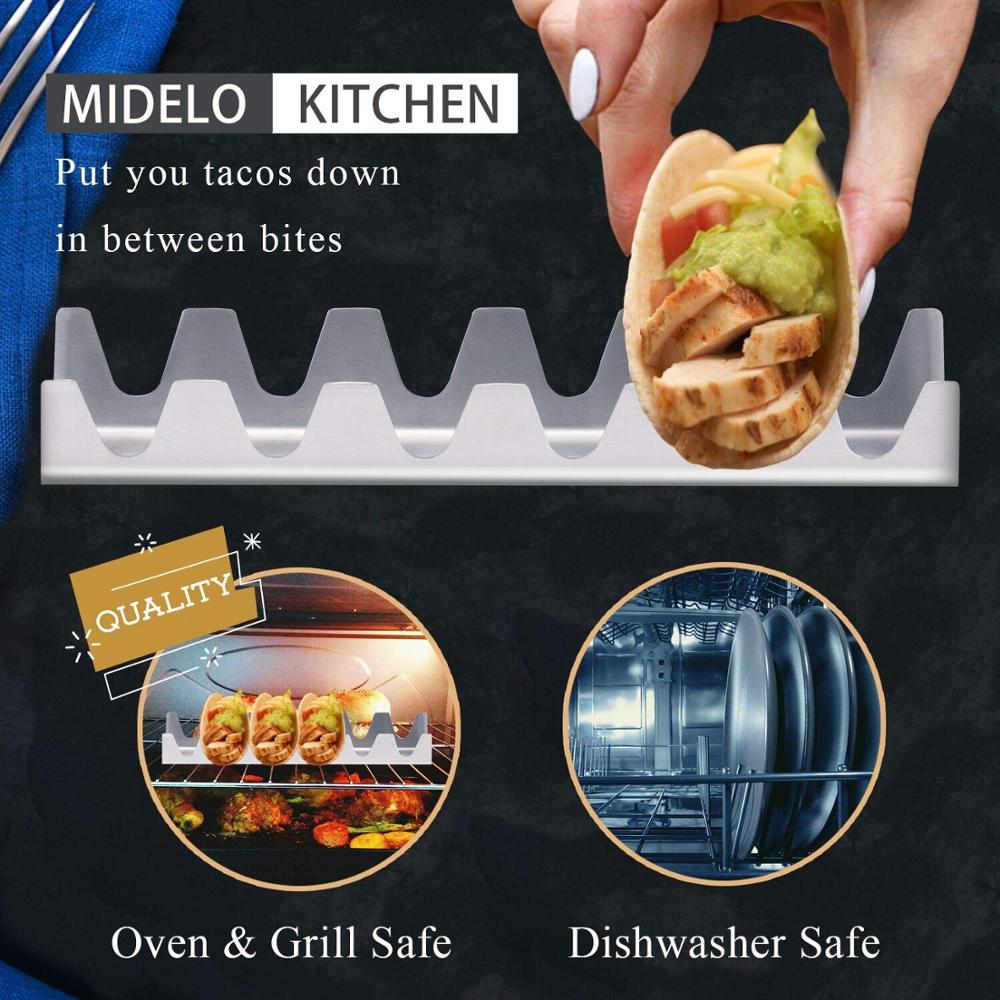 Stainless Steel Taco Holder Stand (Up to 6 Tacos) ... – Grandado