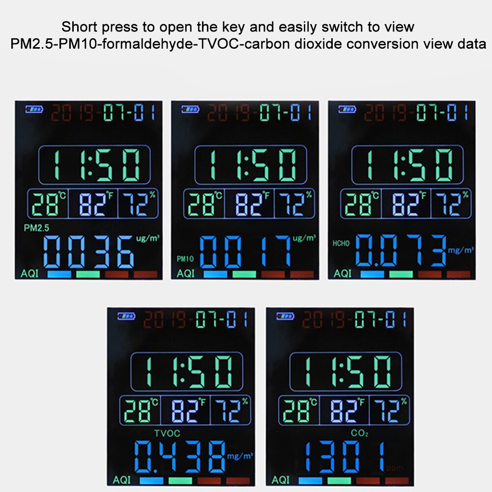 Air Monitor USB Port Humidity Formaldehyde Particl... – Grandado