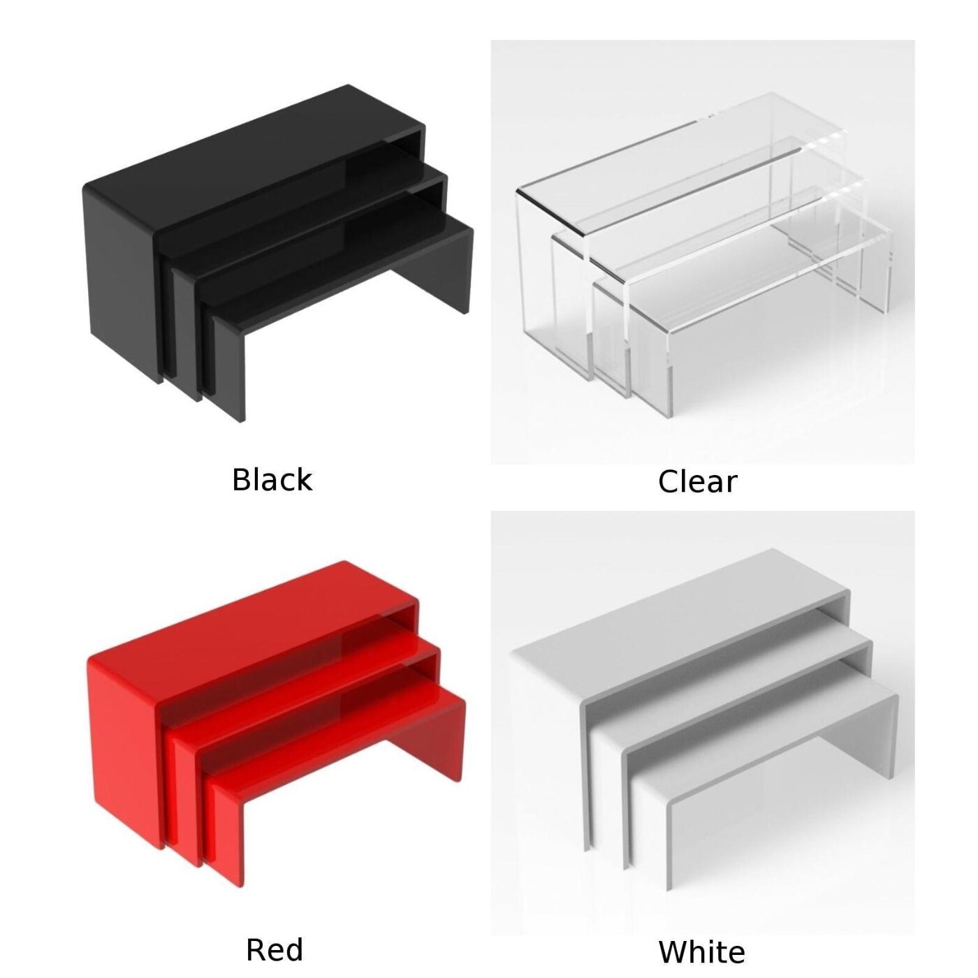 3Pcs/Set 3mm Practical Wooden Display Cabinet Acry... – Vicedeal