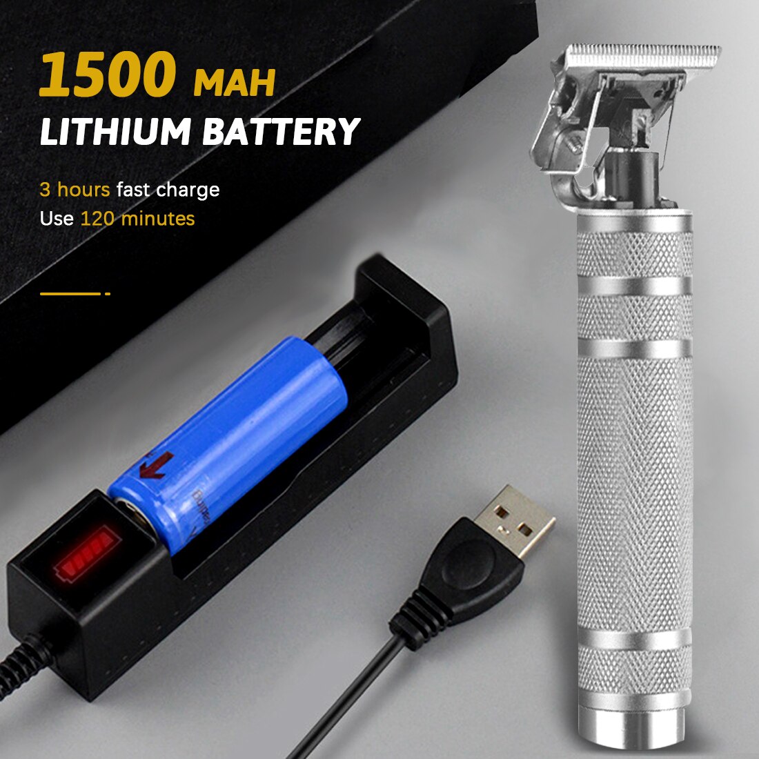 USB Charge Electric Hair Clipper Shaver Beard trim... – Grandado