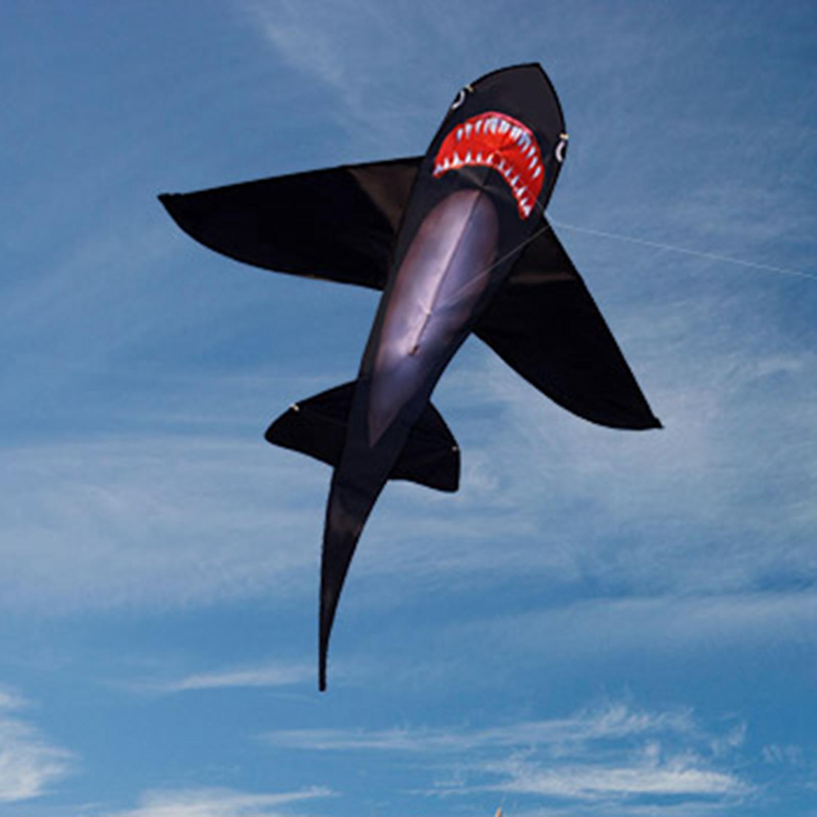 Black Shark Kite With Line Board Large Shark Flyin... – Grandado
