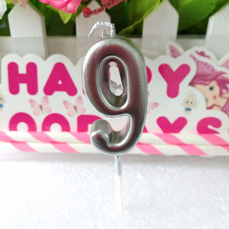 Gold Silver Number Candle For Wedding Party Happy ... – Grandado