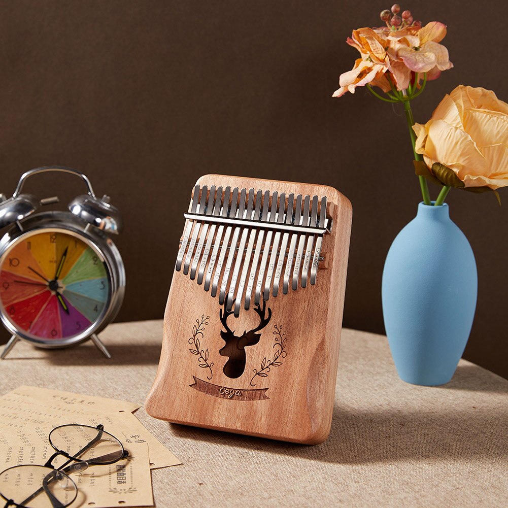 17 Keys Deer Kalimba Musical Instrument Acacia Thu... – Grandado