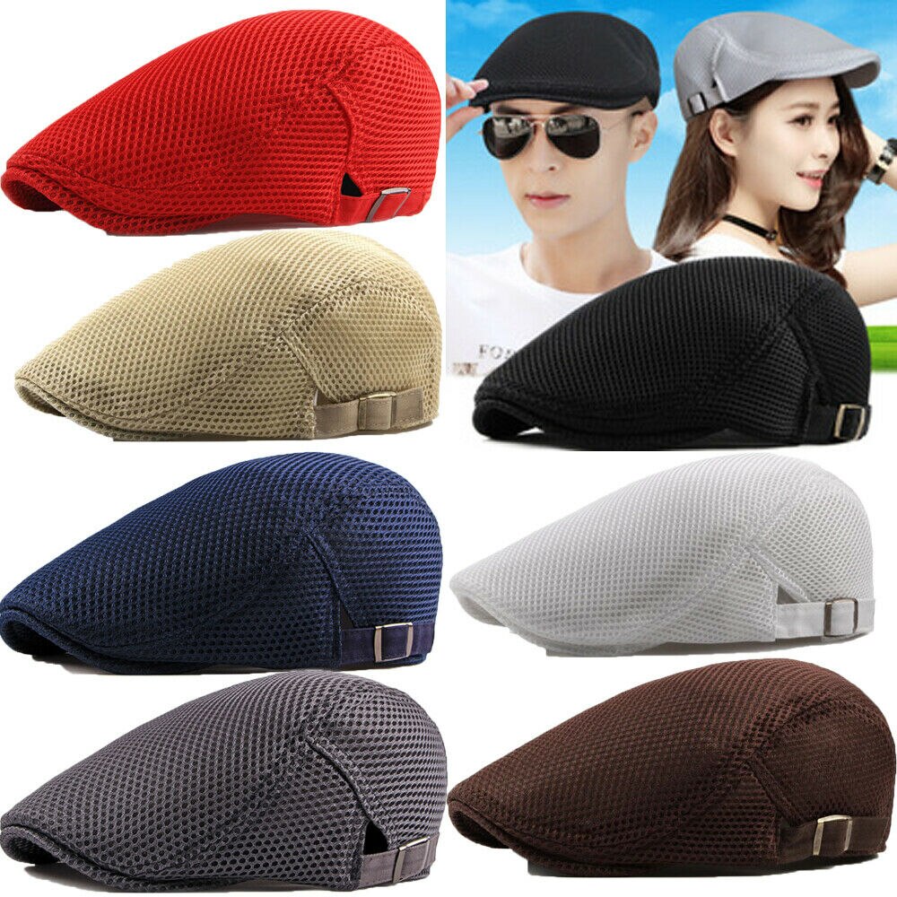 French Style Men Women Visors Flat Cap Mesh Summer... – Vicedeal