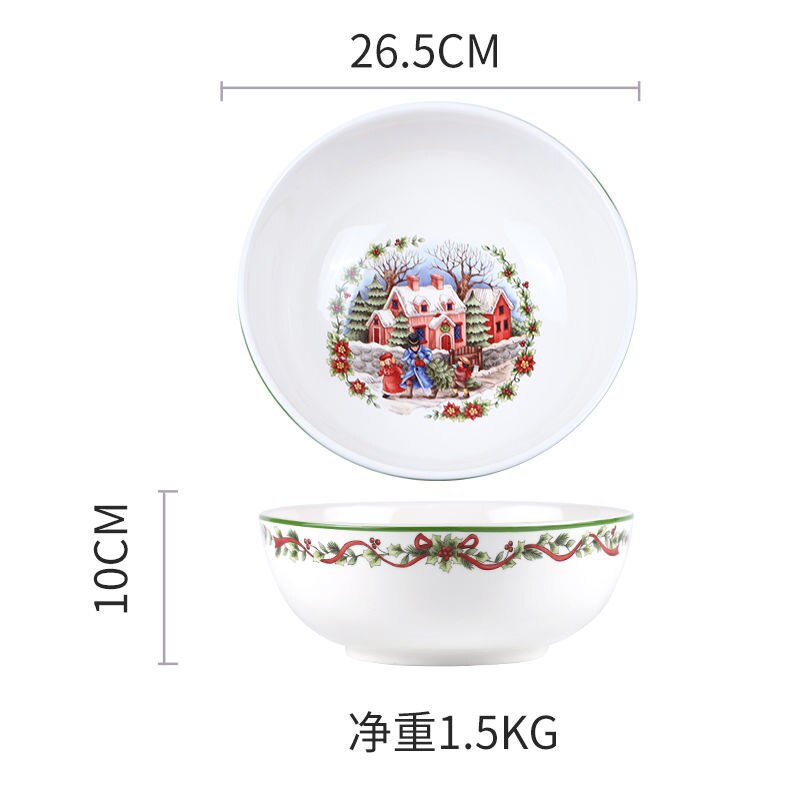 Irish town of ceramic tableware western square pla... – Grandado