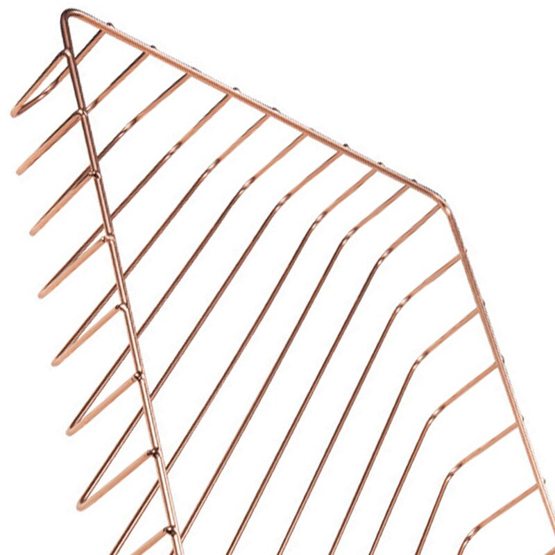 Rose Gold Desk Tray, Wire Letter File Tray Finishe... – Grandado