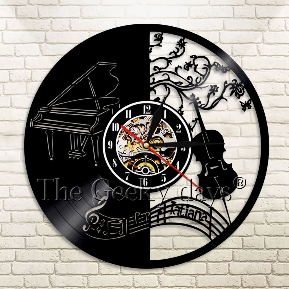 1Piece Music Instrument Vinyl Record Wall Clock Vi... – Grandado