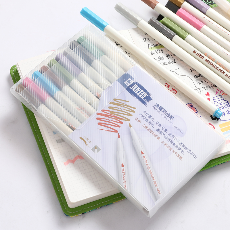STA 10 Kleuren Metallic Marker Pen Set Scrapbookin... – Grandado