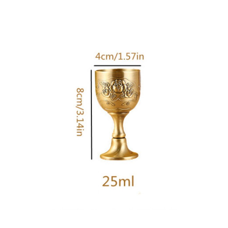 1pc 25/100ml Vintage Wine Cup High Metal Wine Cup ... – Grandado