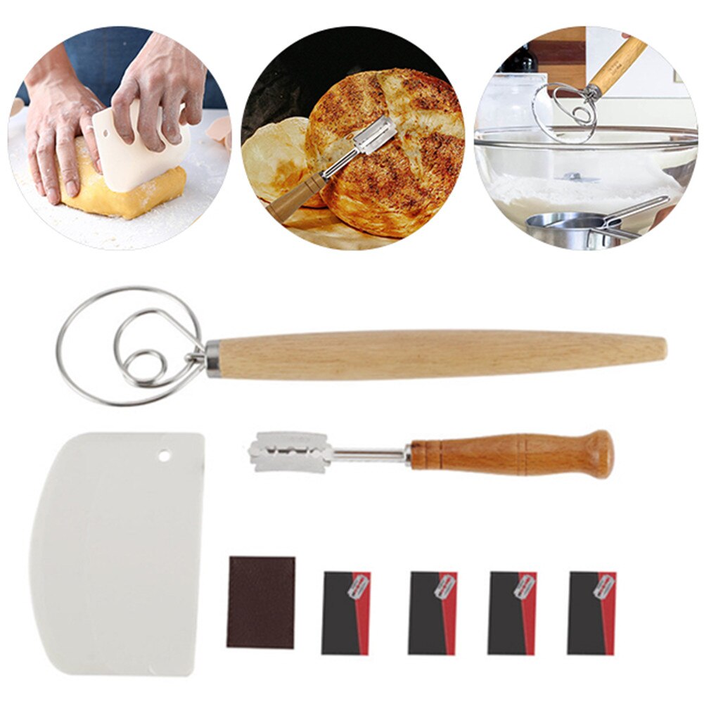 Bread Baking Tool Set Durable Dough Whisk Scraper ... – Vicedeal