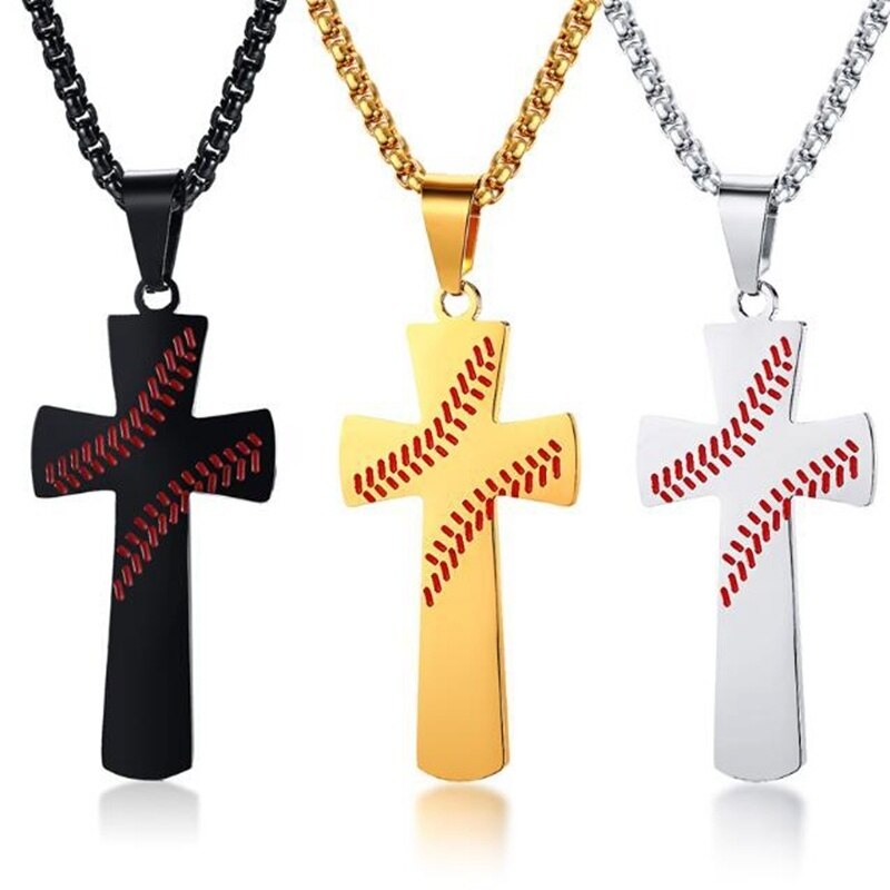 Baseball Cross Pendant Necklace I CAN DO ALL THING... – Vicedeal