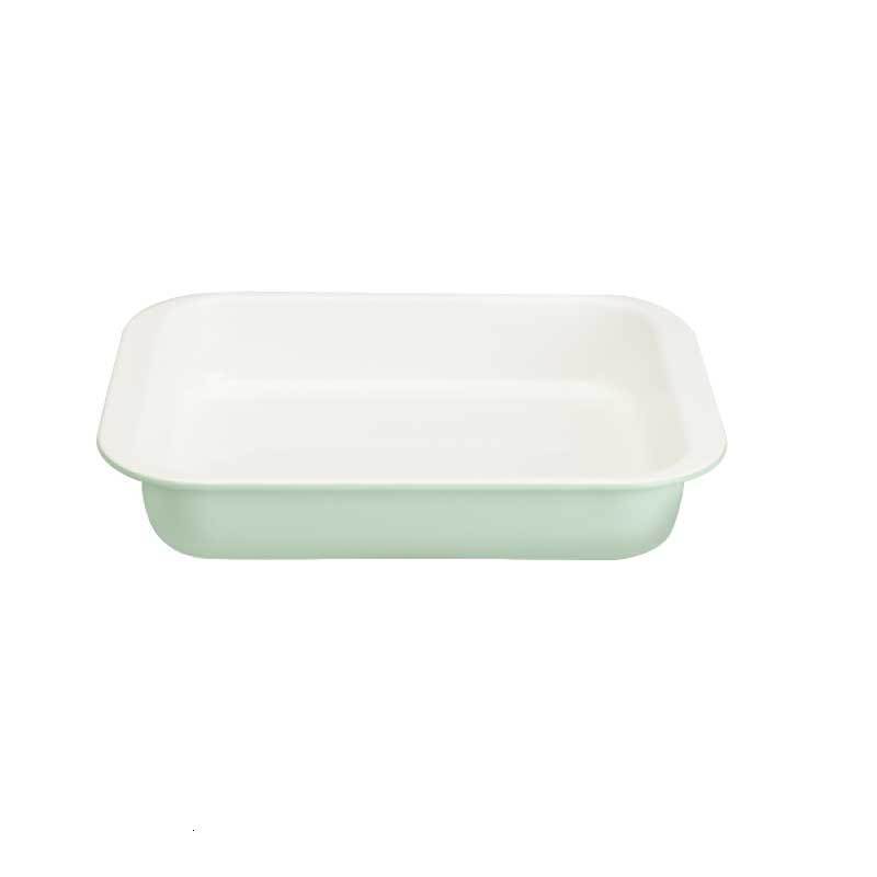 Japanese porcelain enamel baking pan rectangular b... – Vicedeal