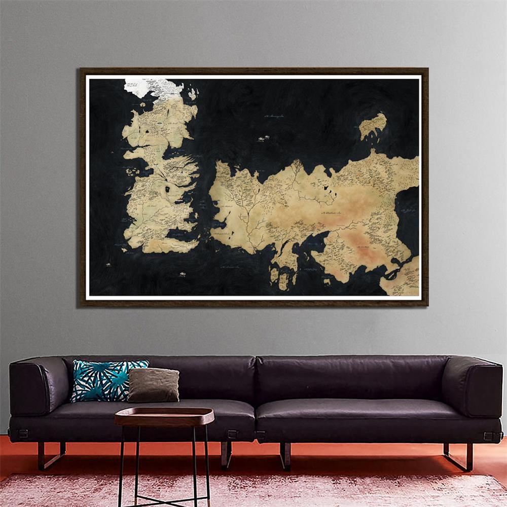 150x225cm Retro World Map Home Cafe Wall Decorativ... – Vicedeal