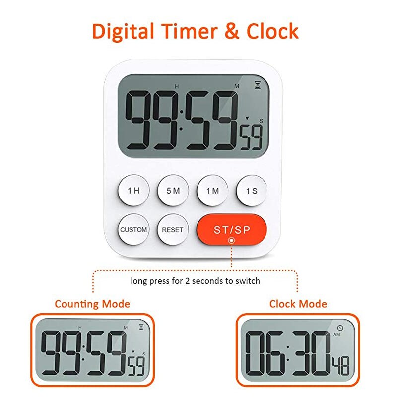 99 Uur Keuken Digitale Timer Koken Timer Magnetisc... – Vicedeal