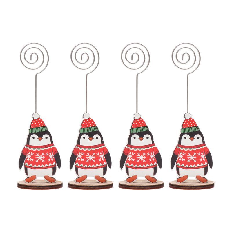 4Pcs Christmas Card Holder Santa Claus Message Fol... – Vicedeal