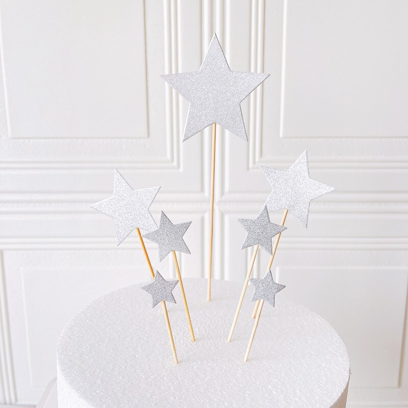 7 Stuks Verjaardag Taart Decoratie Kaart Vijfpunti... – Grandado