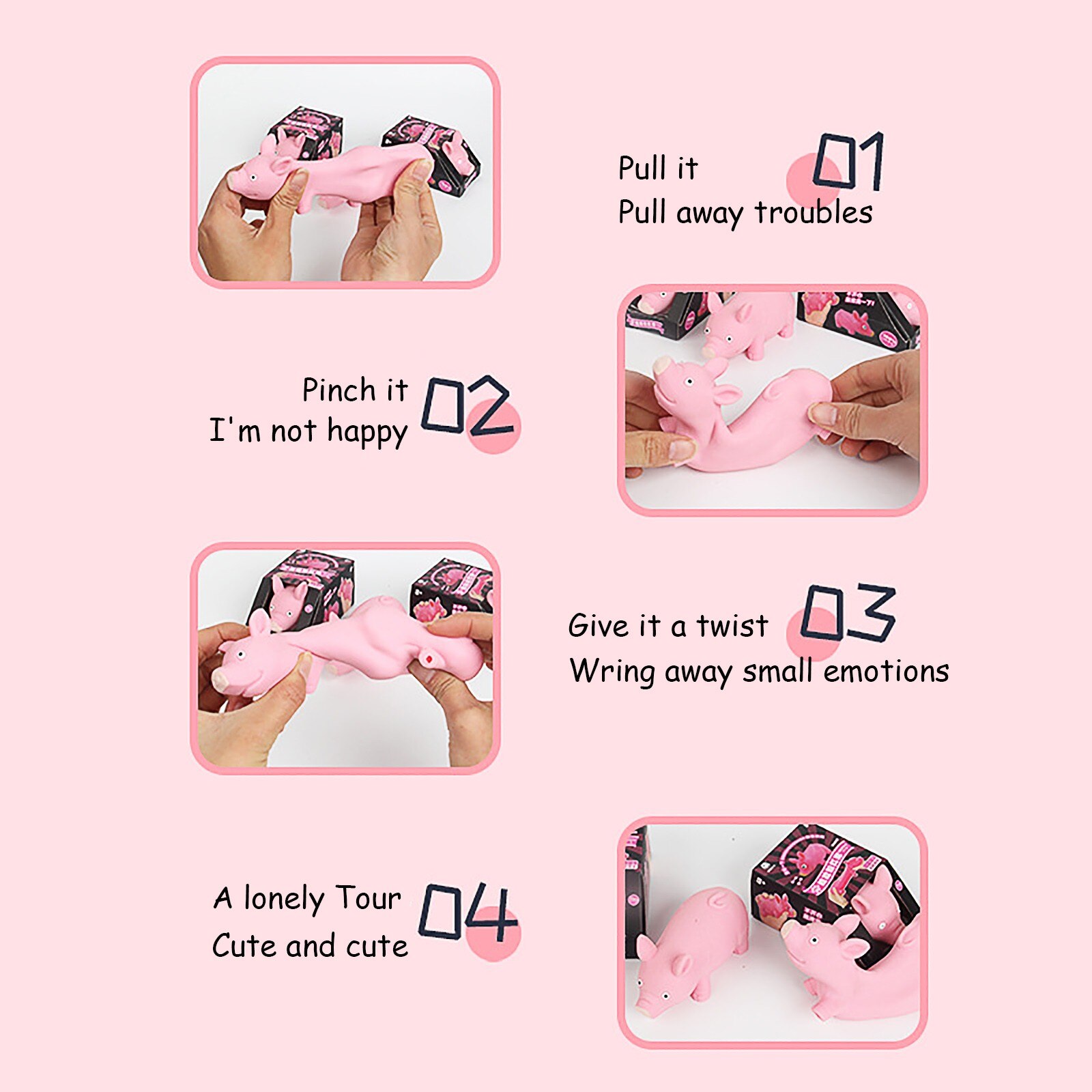 Cute Pig Decompression Toy Stretch Pinch Restores ... – Grandado