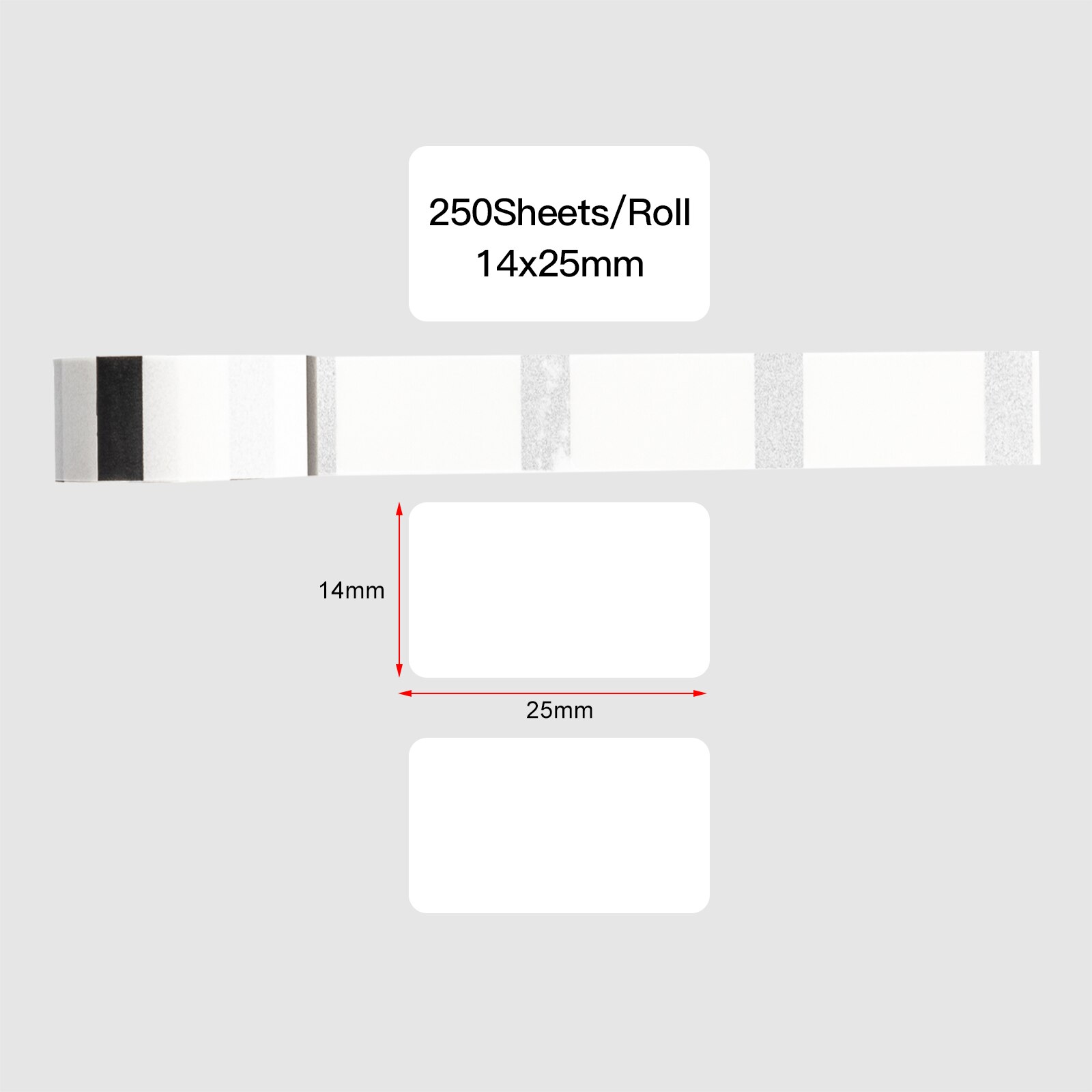 Rollo de papel adhesivo térmico transparente, 14x2... – Grandado