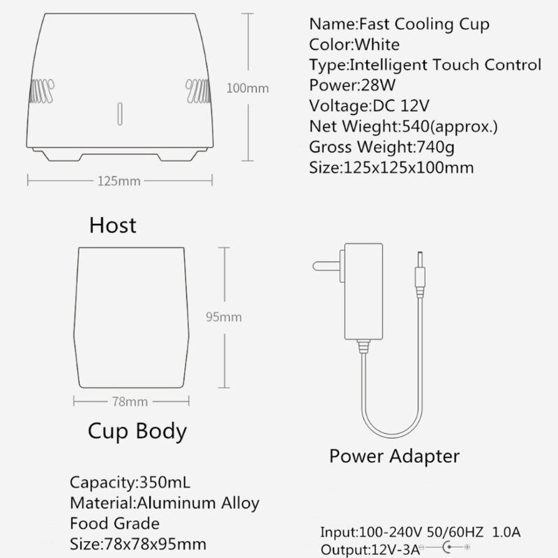350ml Instant Cooling Cup Portable Cooling Cup Min... – Grandado