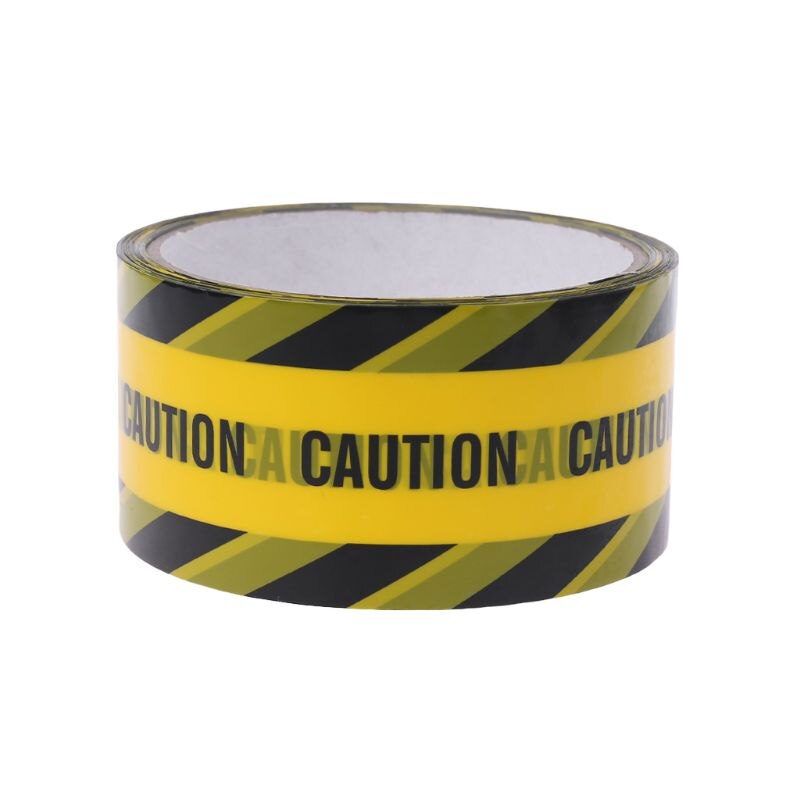 1 Roll 25m Yellow Warning Tapes Black Twill Cautio... – Grandado