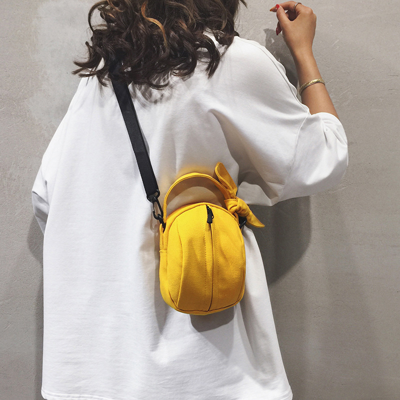 Ins Canvas Small Bag Female Mobile Phone Bag Tied ... – Grandado