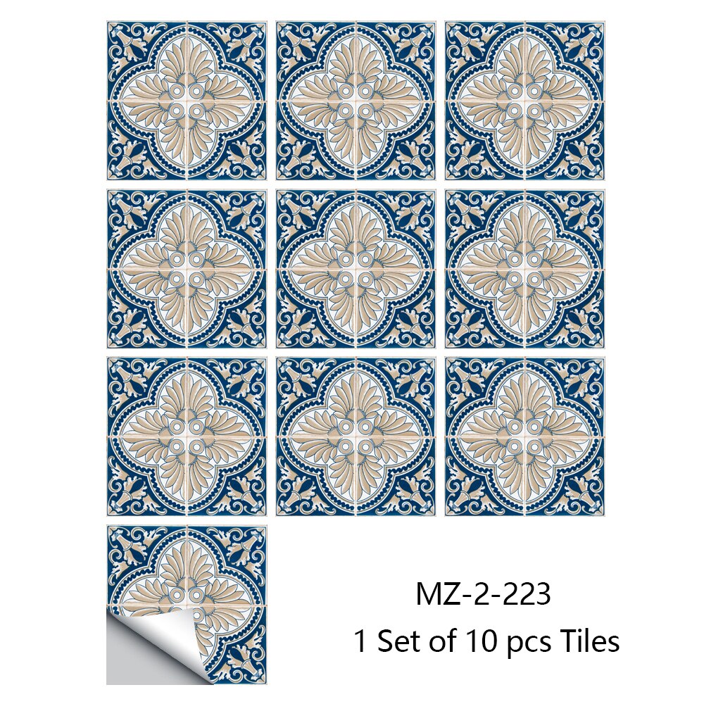 10pcs Moroccan Style Hard Tiles Wall Sticker Kitch... – Grandado
