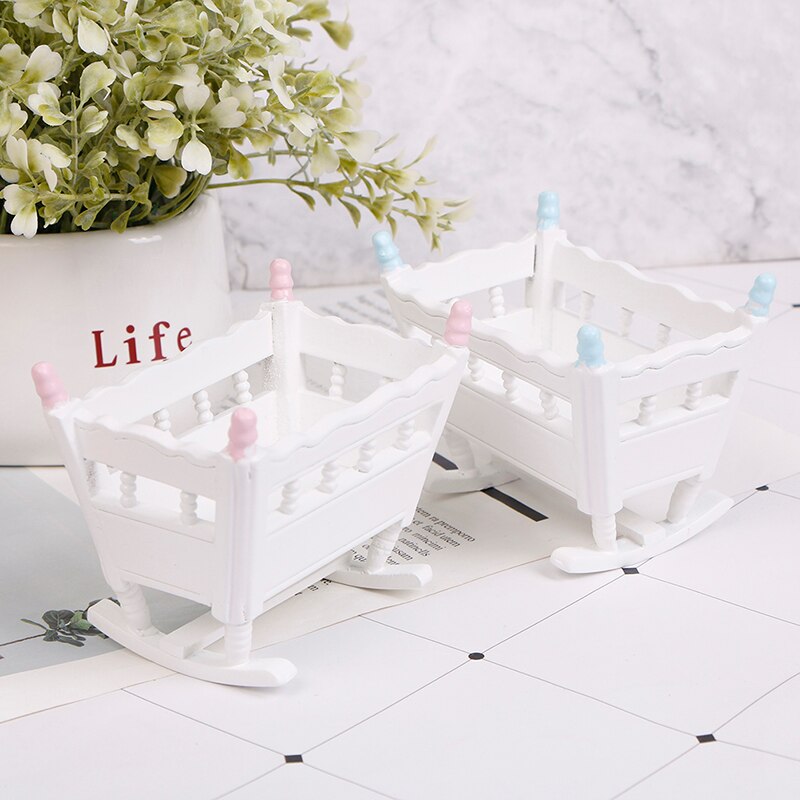 1 pc 1:12 DollHouse Miniature Wooden Nursery Cradl... – Grandado