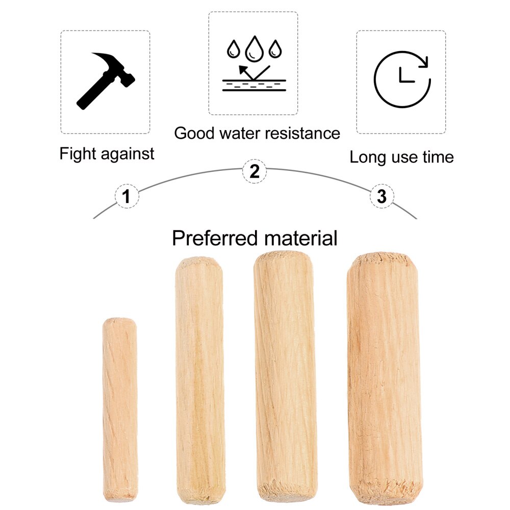 500 Pcs Wooden Needle Round Raft Wood Pin Nails We... – Grandado