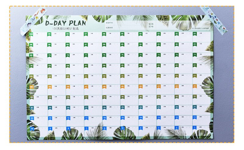Flamingo Bloemen 100 Dag Countdown Kalender Leren ... – Grandado