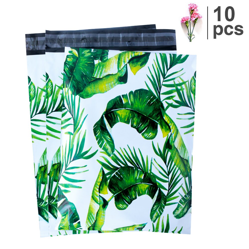 10x13'' 260x330mm Printed Green Leaves Poly Mailer... – Vicedeal