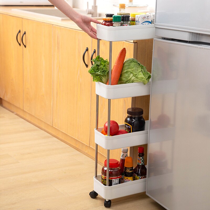2/3/4 Layer Gap Kitchen Storage Rack Slim Slide To... – Vicedeal