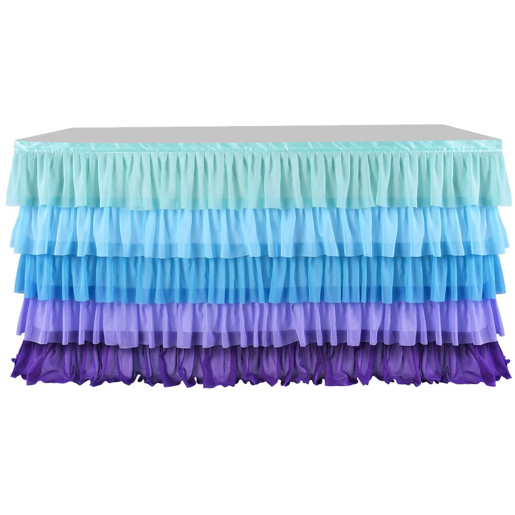 5 Layer Tulle Table Skirt Tutu Table Skirts Tablew... – Vicedeal