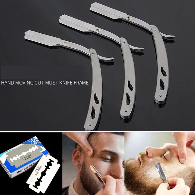 Stainless Steel Razor Barber Salon Straight Cut Th... – Grandado